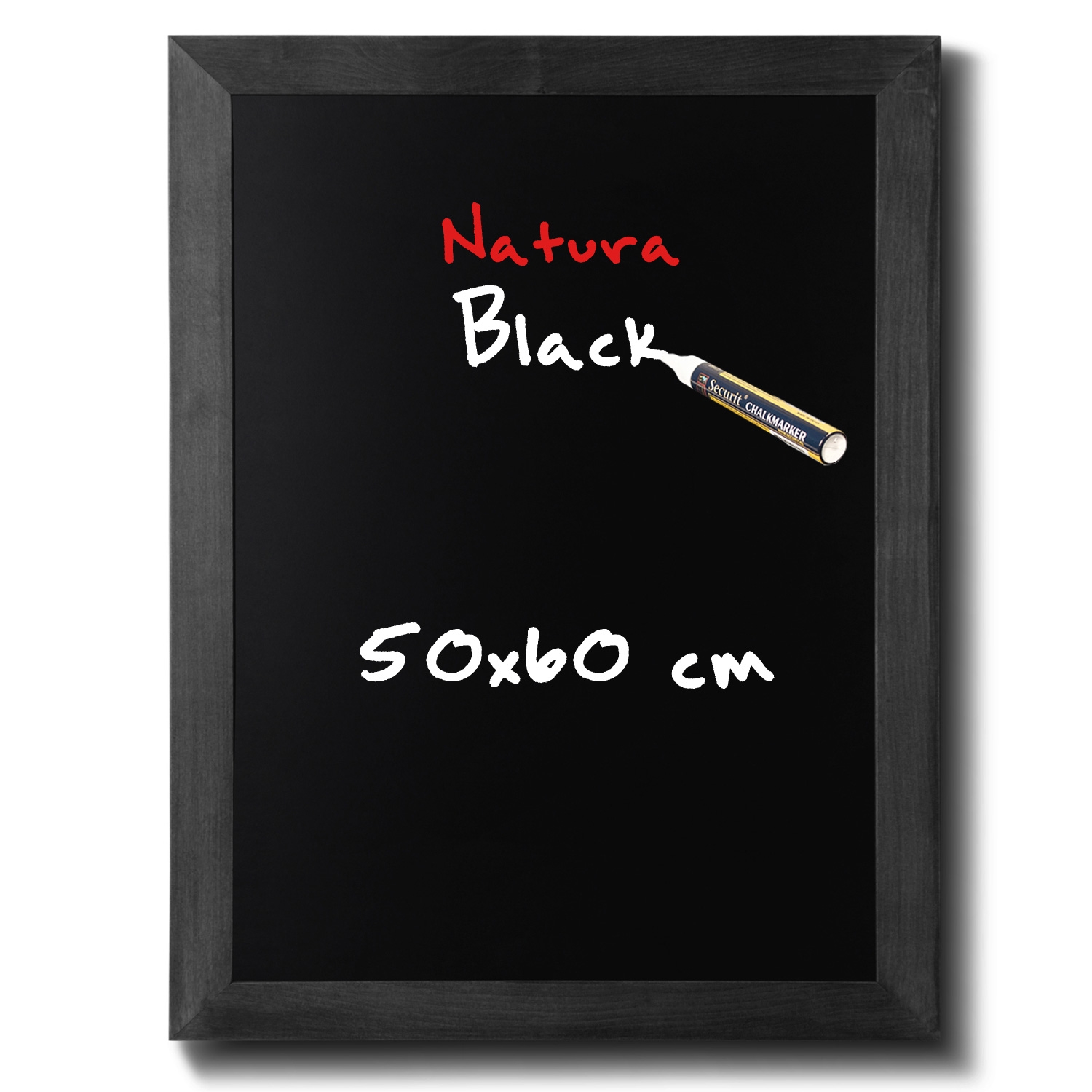 50x60 cm Natura Svart krittavle til vegg Skiltex.no