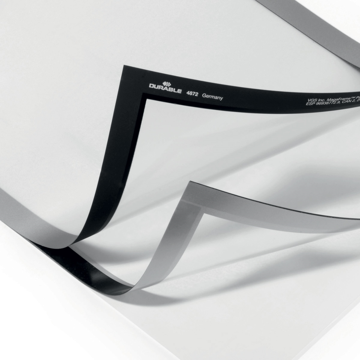 Sølv Duraframe Selvklebende Magnetramme | Skiltex.no