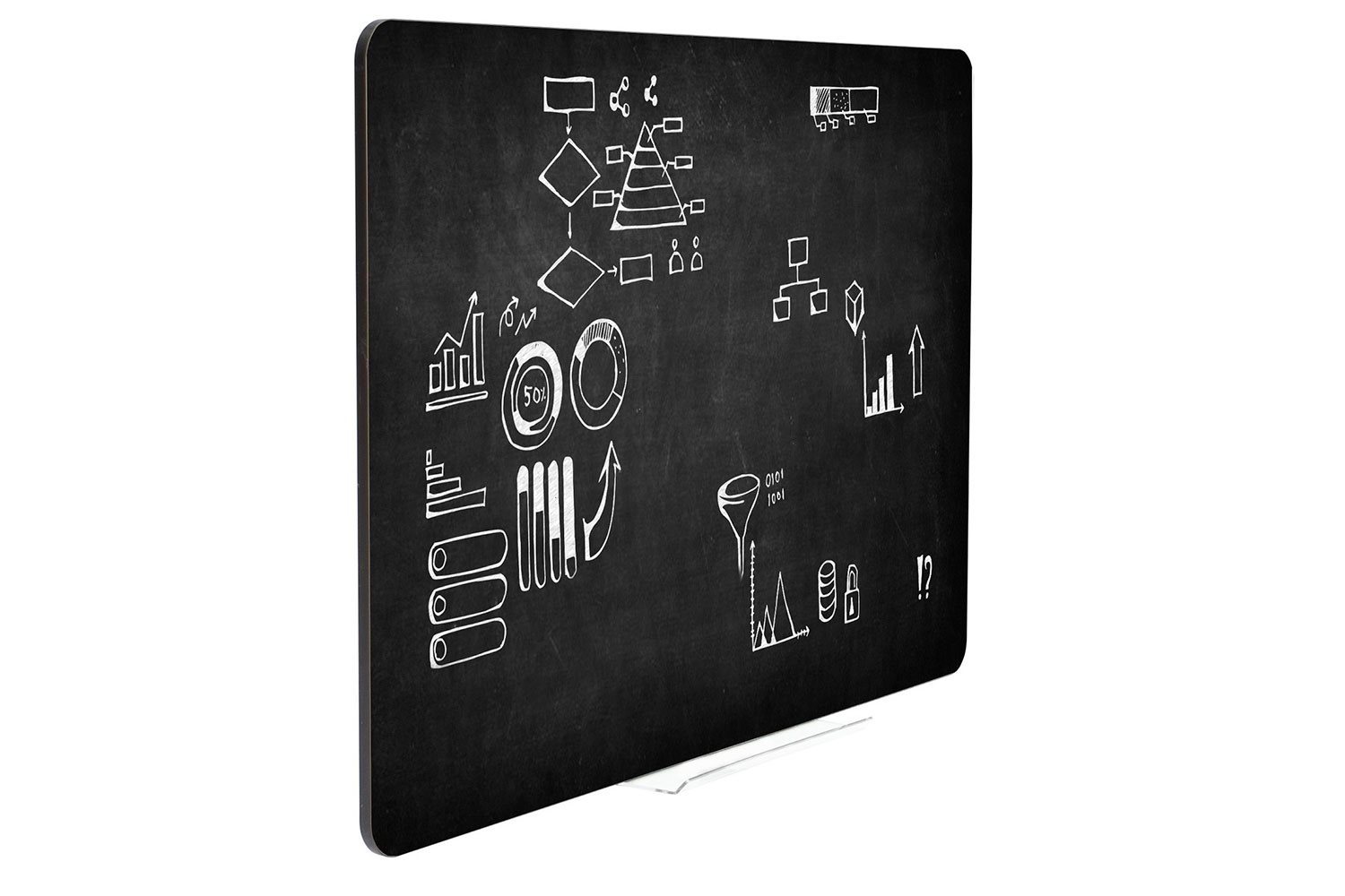 Naga rammeløs magnetisk krittavle | Skiltex.no